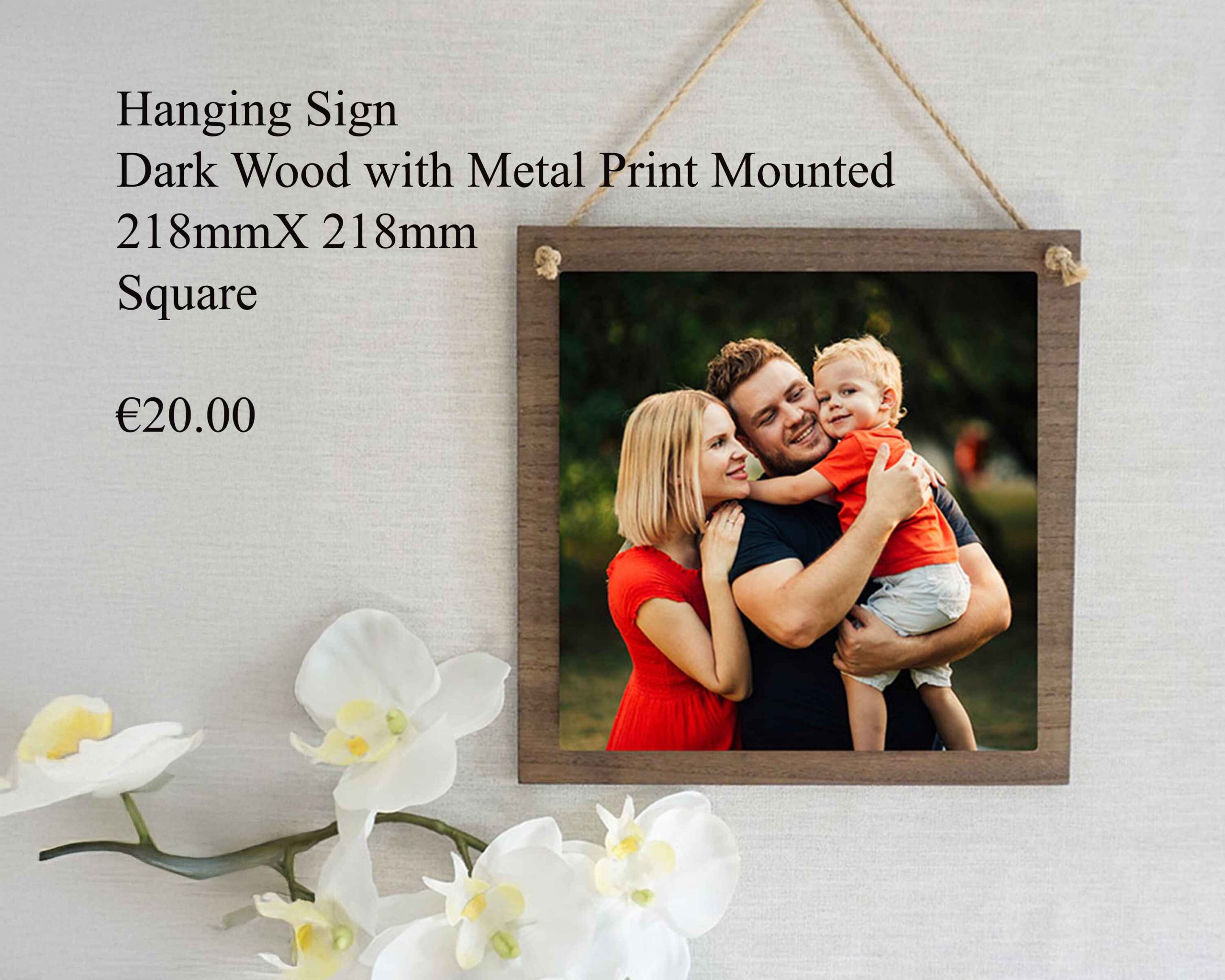 Square Dark Hanging Sign - Arklow